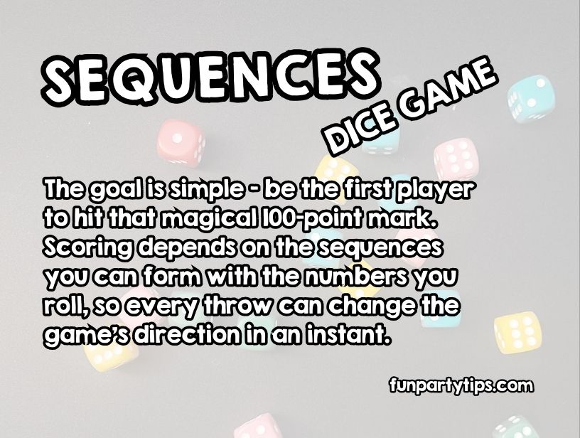 Sequences Dice Game (A Fun Game Night Hit for All Ages) | Fun Party Tips