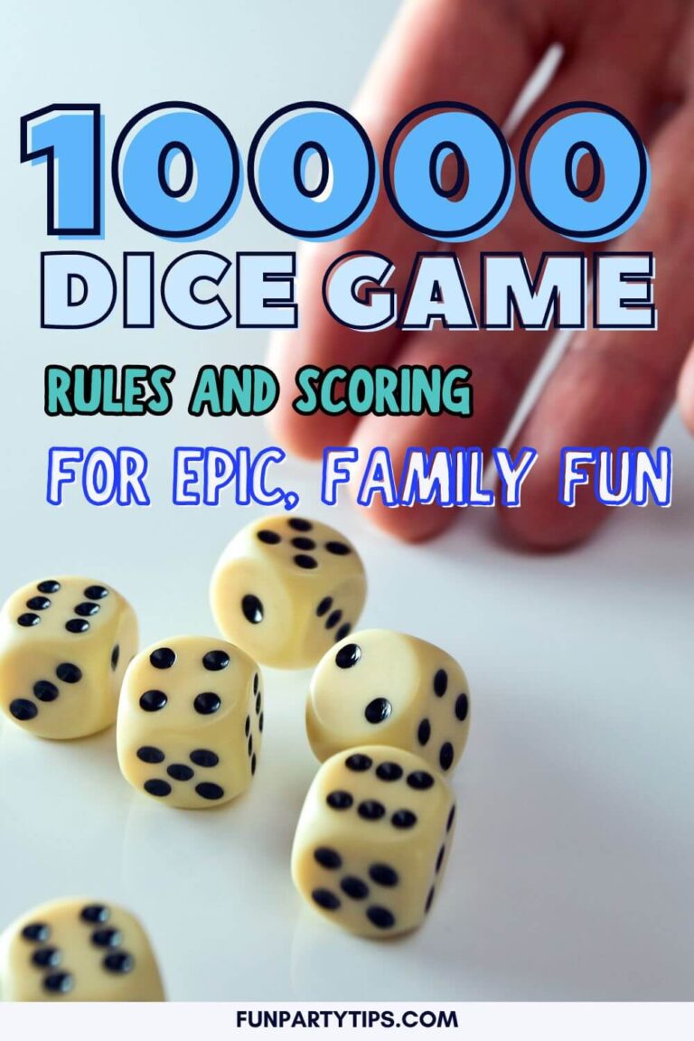 10000 Dice Game Rules and Scoring for Epic, Family Fun | Fun Party Tips
