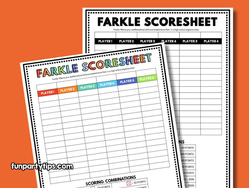Farkle: How To's for a FUN, EPIC Game Night (FREE Printable) | Fun ...