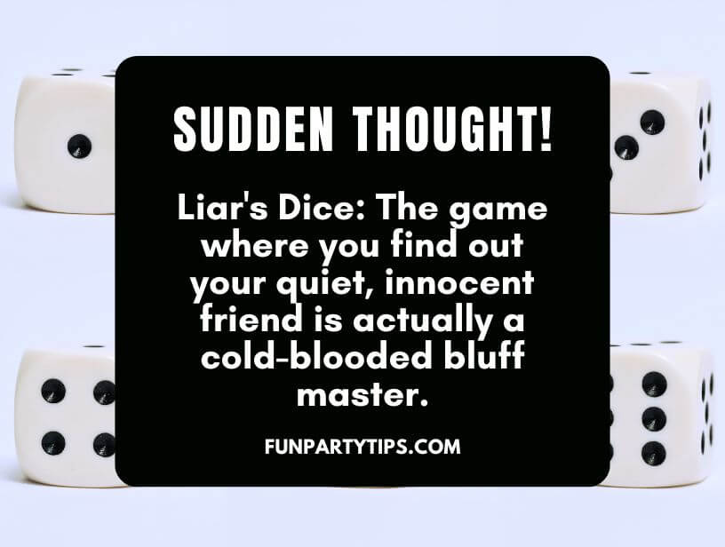 Liar's Dice: Bluff, Bid, and Bond Your Way Through Game Night | Fun ...