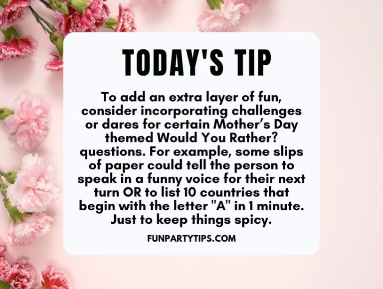 175 + Simply Fun Mother's Day Would You Rather Questions | Fun Party Tips