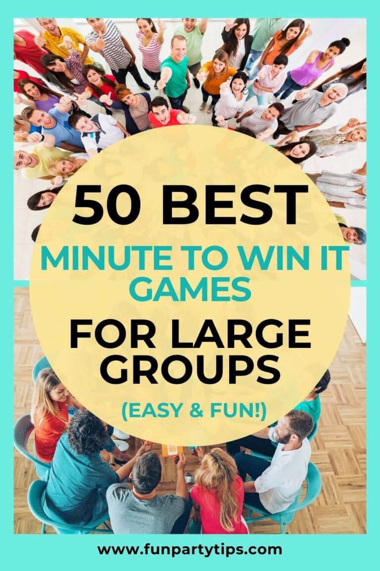50 Hilarious Minute to Win It Games for Large Group Fun | Fun Party Tips