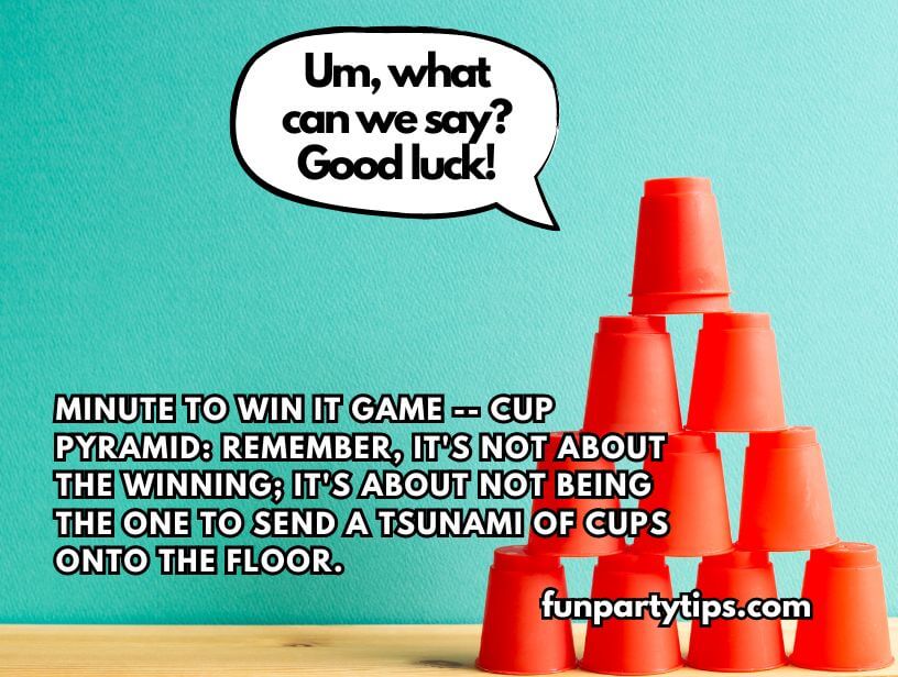 15 Hilarious Minute to Win It Games Using Cups You'll Love | Fun Party Tips