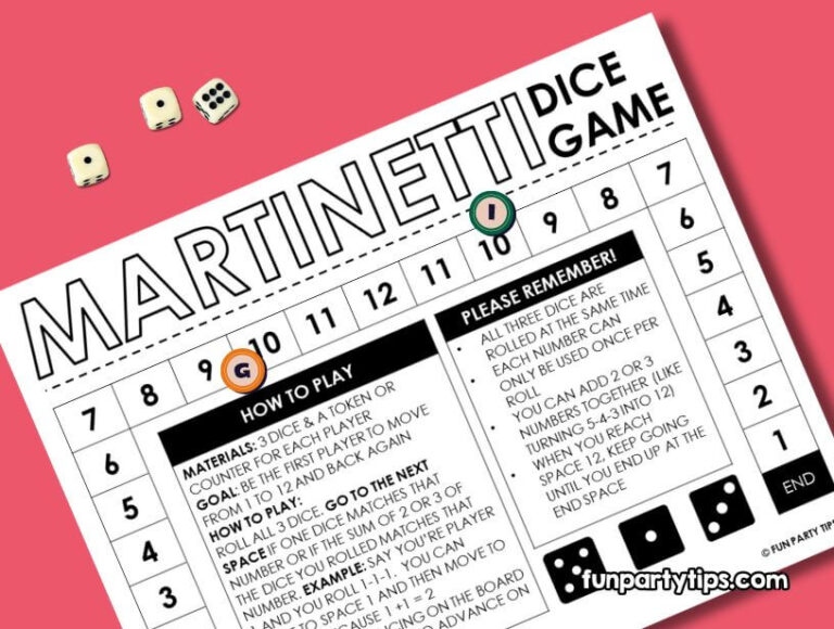 Martinetti (A Fun & Easy Dice Game for All Ages) - Fun Party Tips
